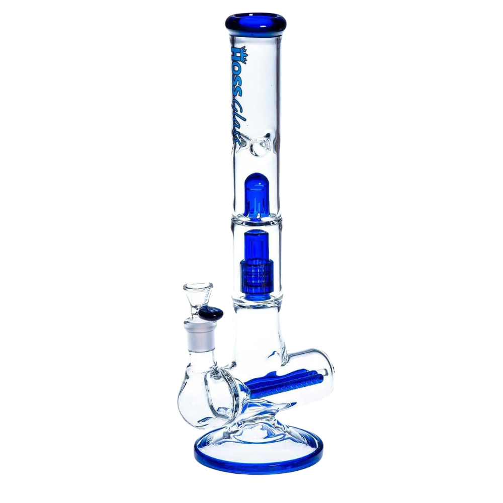 16" Hoss Glass Triple Inline Stemless to Grid Percolator | Hoss Glass
